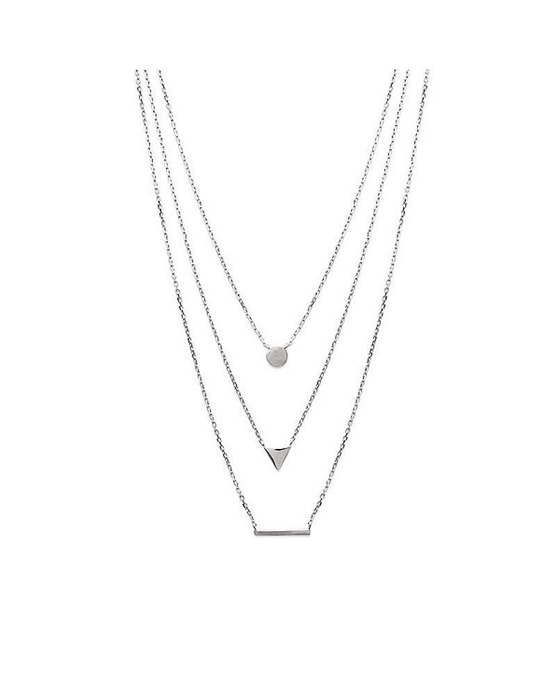 Collier Argent Multirang | Argent 925 by Zosha | Bijoux Créateur